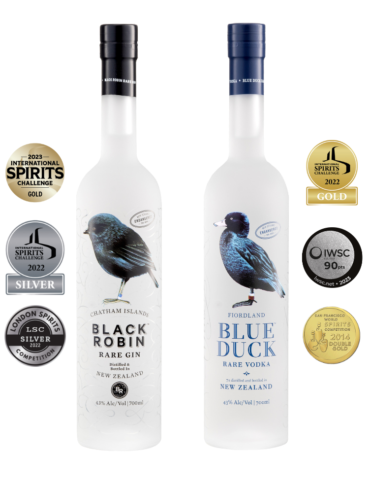 2 Bottle Bundle | Black Robin Gin and Blue Duck Vodka | NZ – simplypure ...