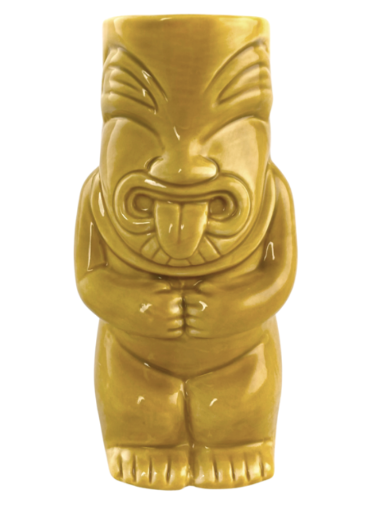 Tiki Mug Ceramic Pele Yellow | Cocktail Mugs | NZ – simplypure.co.nz